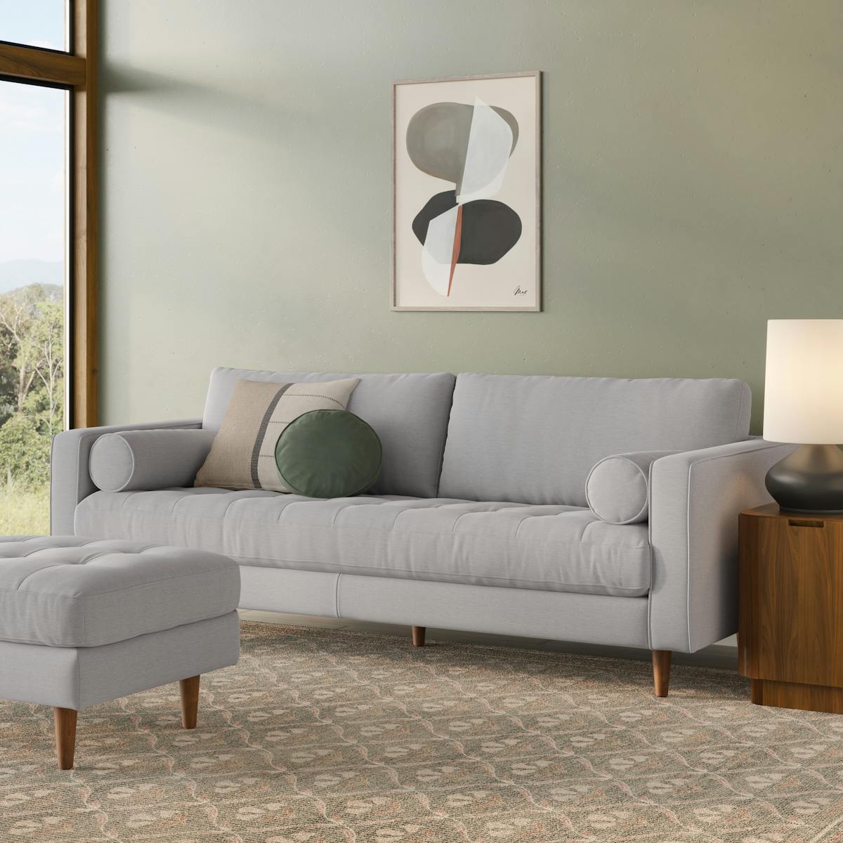 Sven Silver Ivory Tufted Sofa | Article