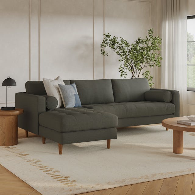 Sven Silver Moss Left Chaise Sectional | Article