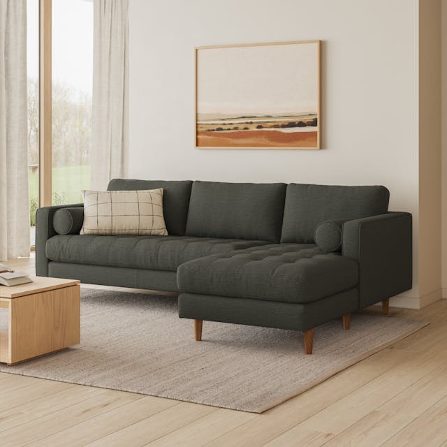 Sven Silver Moss Right Chaise Sectional | Article