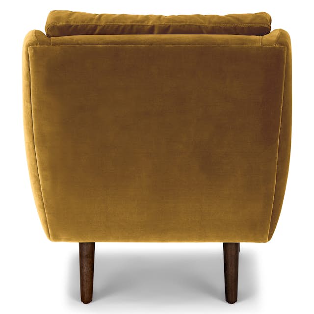 Black Walnut & Yarrow Gold Velvet Lounge Chair | Matrix | Article