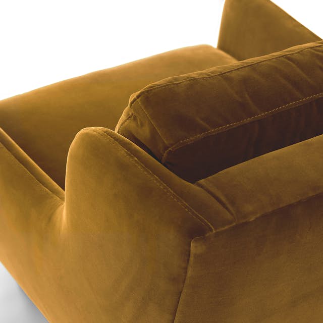 Black Walnut & Yarrow Gold Velvet Lounge Chair | Matrix | Article