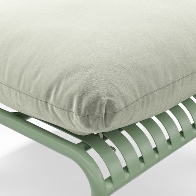 Sarek Sunbrella® Mint and Khaki Green Outdoor Loveseat and Lounge Chair ...