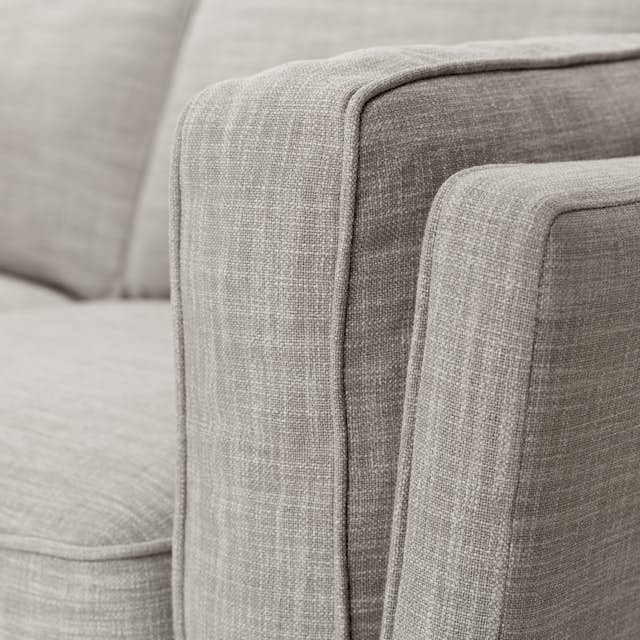 Timber Rain Cloud Gray Fabric & Solid Wood Legs 3-Seater Sofa | Article