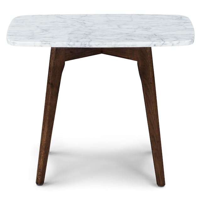 Rectangle Oak & Marble Side Table | Vena | Article