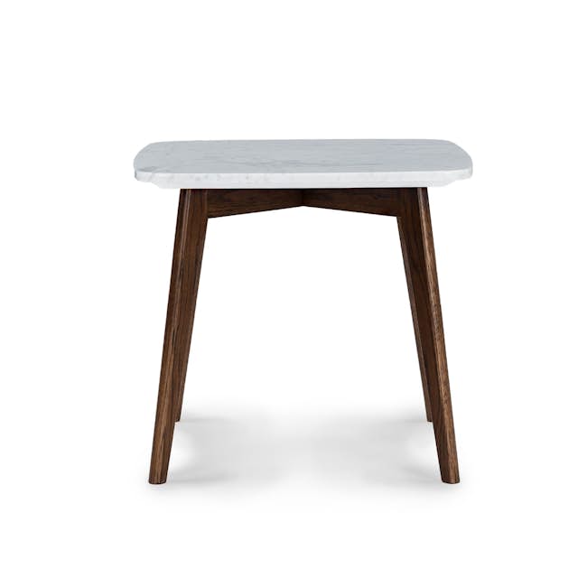 Square Oak & Marble Side Table | Vena | Article