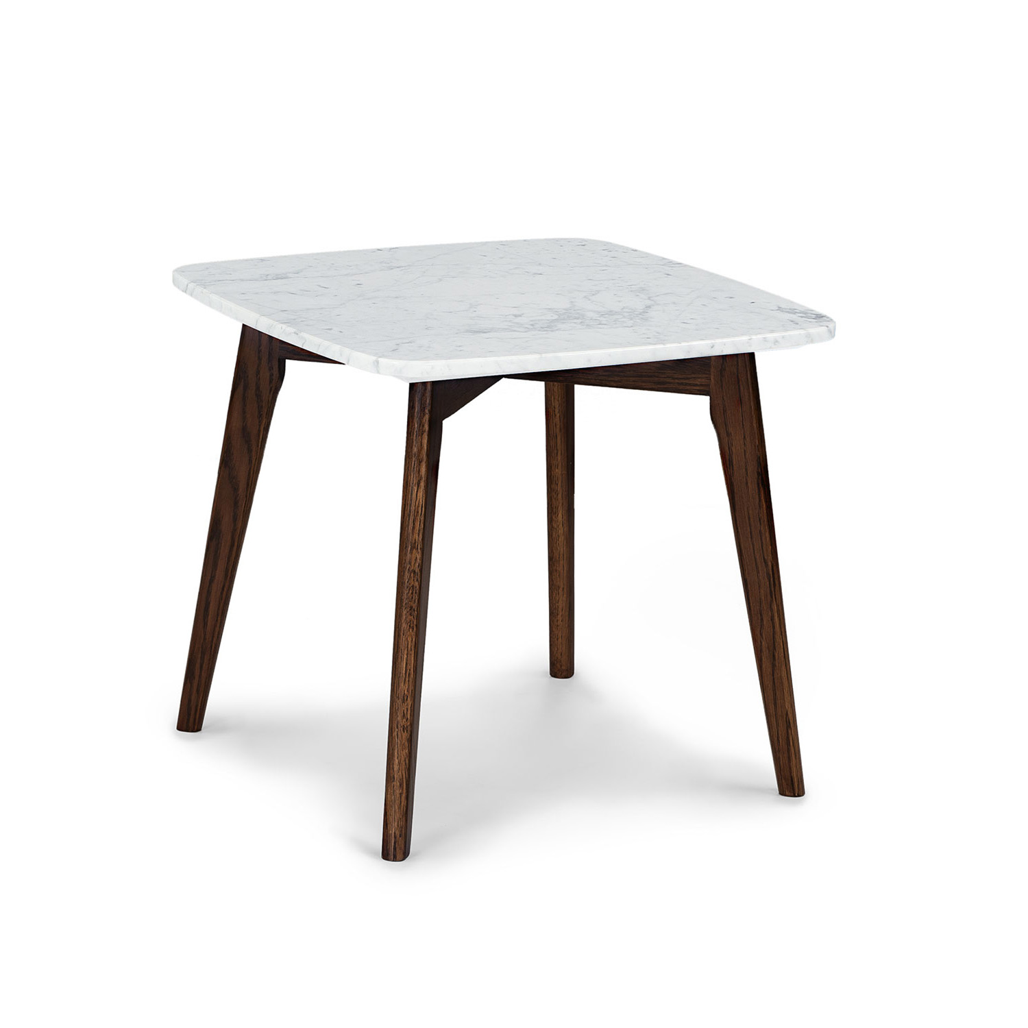 Marble Side Table Square Solid Oak Legs Article Vena Modern Furniture