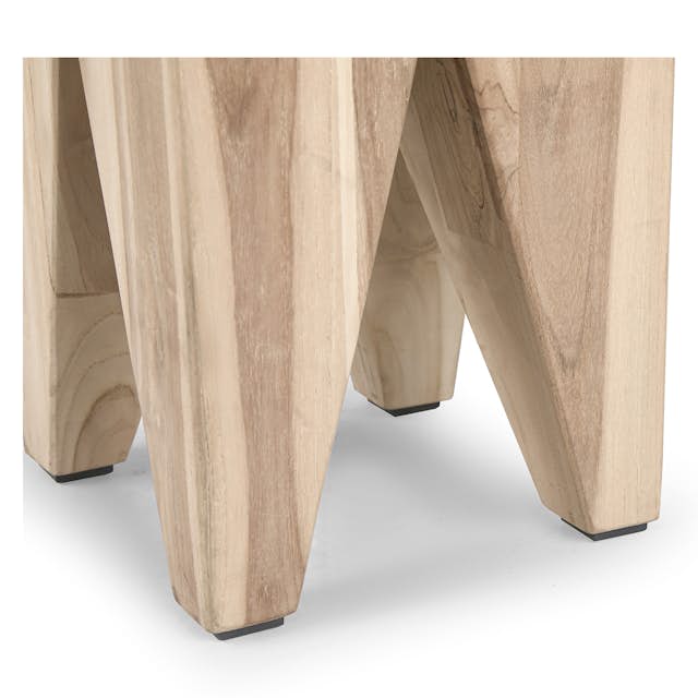 Natural Teak Wood Outdoor Stool | Tana | Article