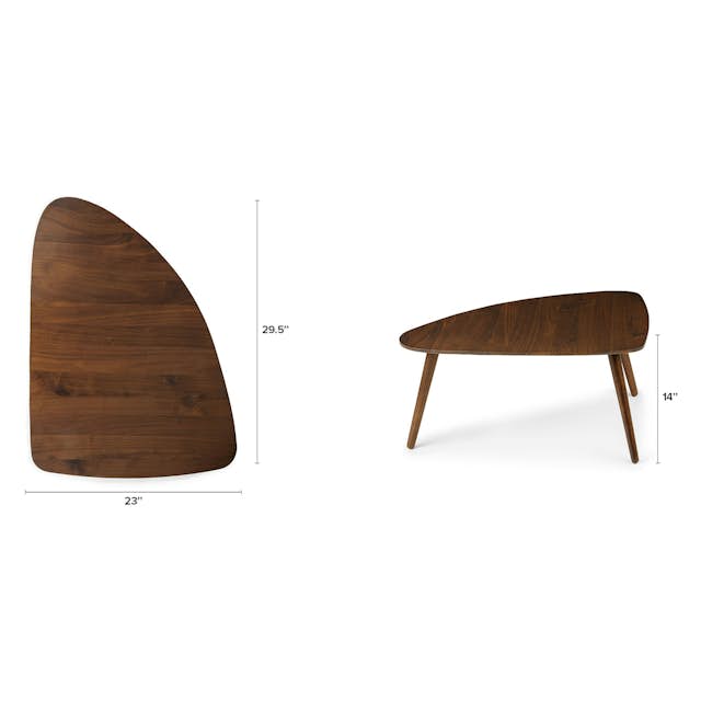 Walnut 29.5" Wooden Coffee Table | Amoeba | Article