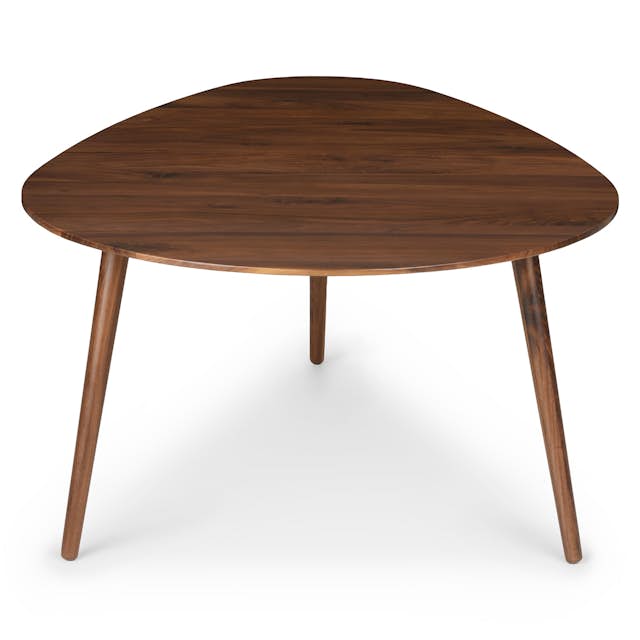 Amoeba 42.5" Walnut Triangle Coffee Table | Article