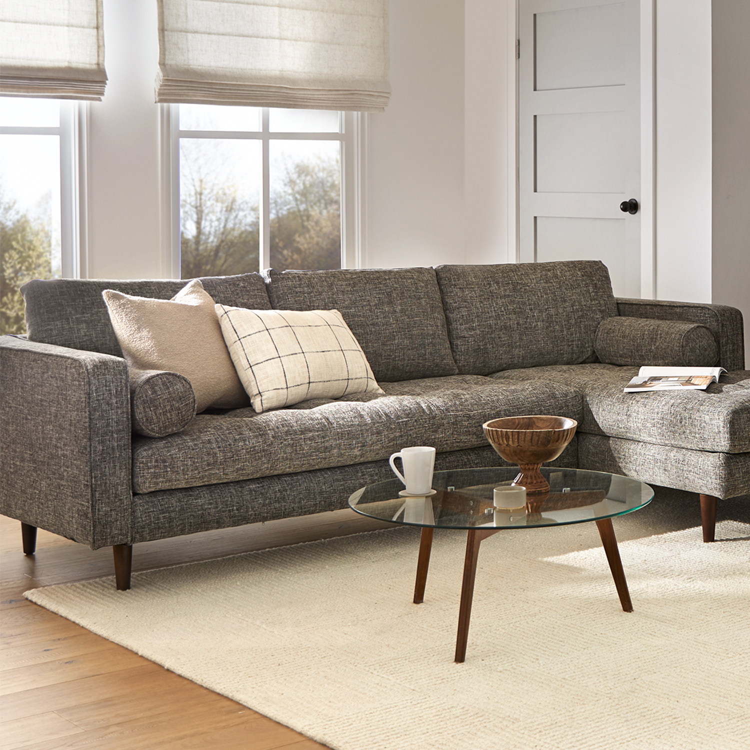 Clarus walnut coffee table store