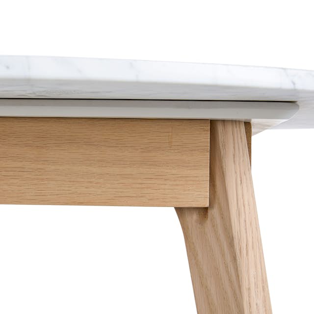 Mara White Marble & Oak Cafe Table | Article