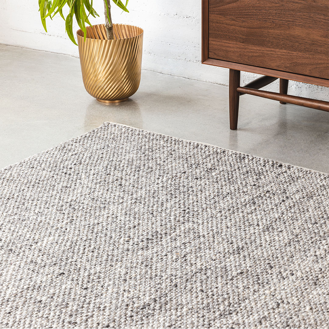 5'x8' Fog Gray Handmade Fabric Area Rug | Texa | Article