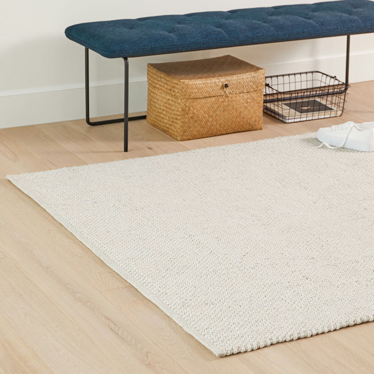 5'x8' Vanilla Ivory Handmade Fabric Area Rug | Texa | Article