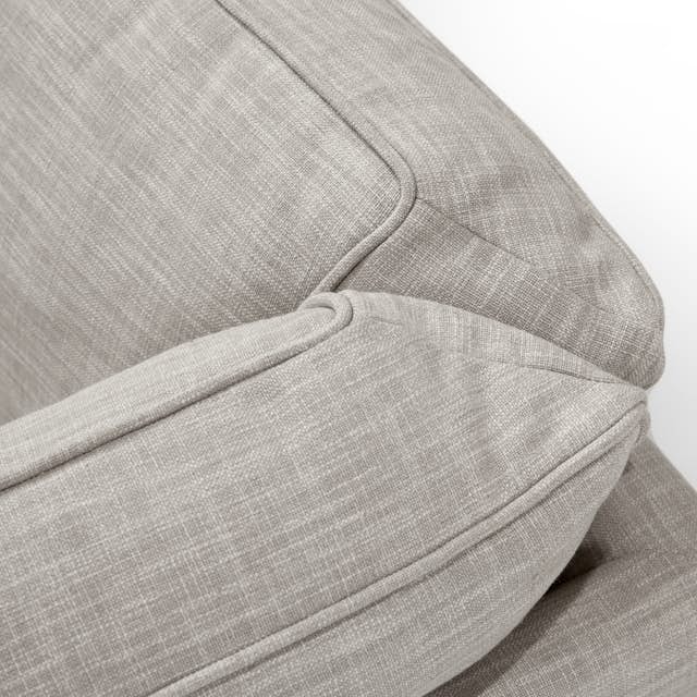 Rain Cloud Gray Timber Fabric Honey Oak 5 Seater Corner Sectional | Article