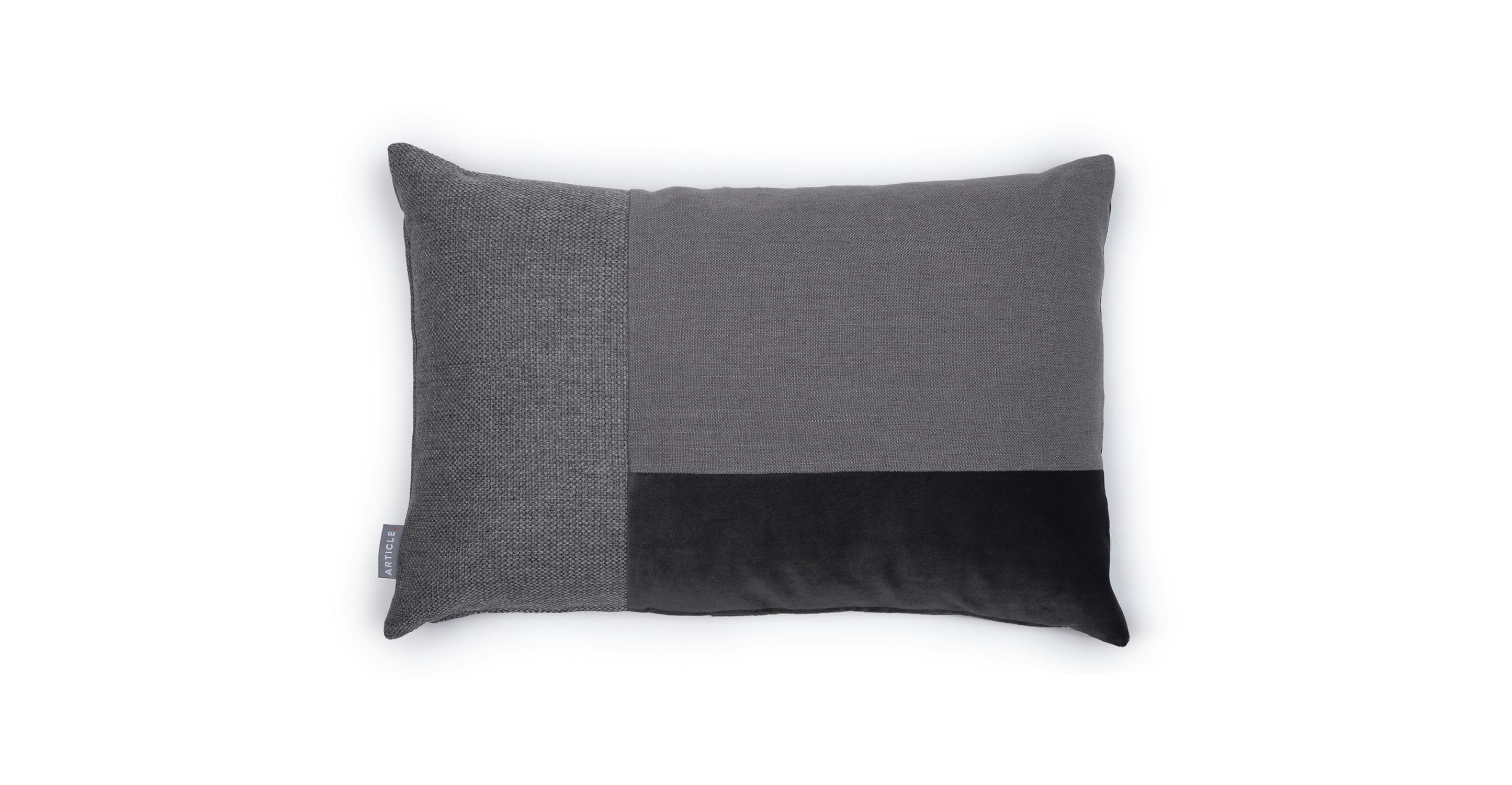 Velu Light / Dark Gray Rectangular Pillow | Article